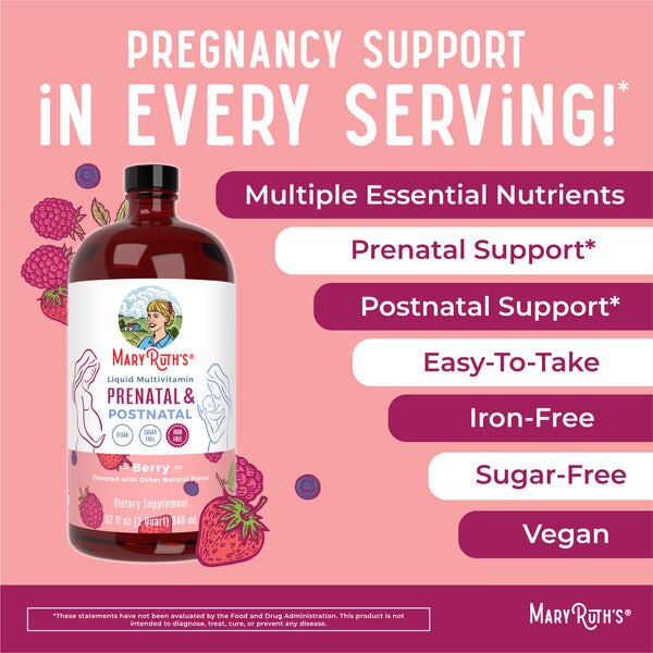 Prenatal & Postnatal Liquid Multivitamin | MaryRuth's Wholesale