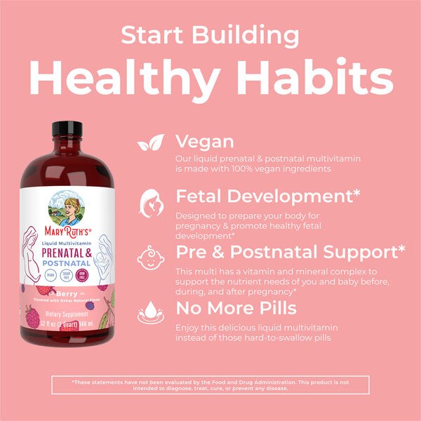 Prenatal & Postnatal Liquid Multivitamin | MaryRuth's Wholesale