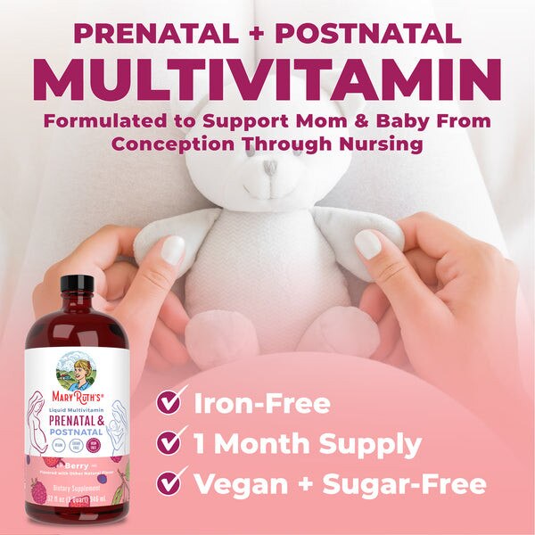 Prenatal & Postnatal Liquid Multivitamin | MaryRuth's Wholesale