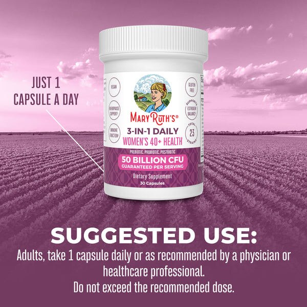 3-in-1 Women's 40+ Daily Health Capsules | MaryRuth's Wholesale