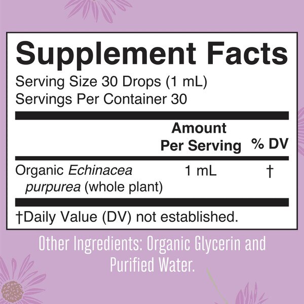 Organic Echinacea Purpurea Herbal Liquid Drops | MaryRuth's Wholesale