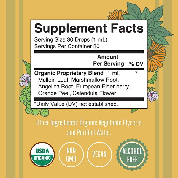 Organic Respiratory Health Herbal Blend Liquid Drops | MaryRuth's Wholesale