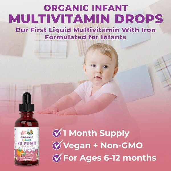Organic Infant Multivitamin with Iron Liquid Drops | MaryRuth's Wholesale