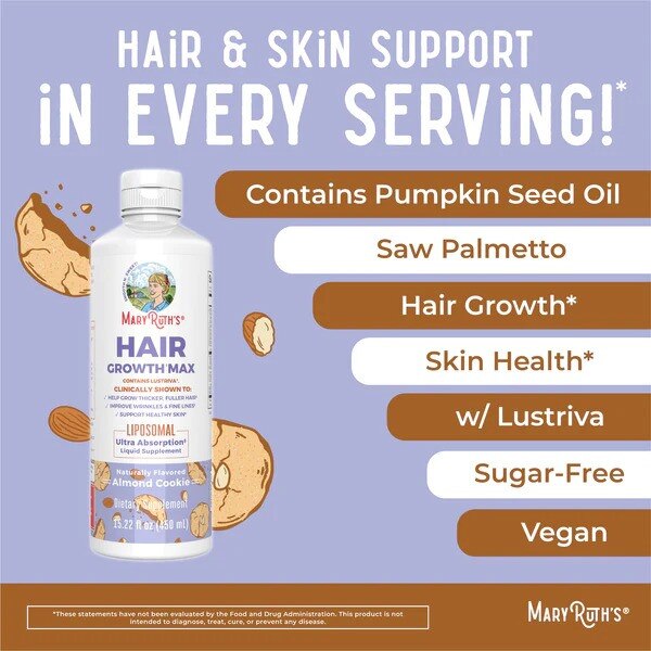 Hair Growth Max Liposomal | MaryRuth's Wholesale