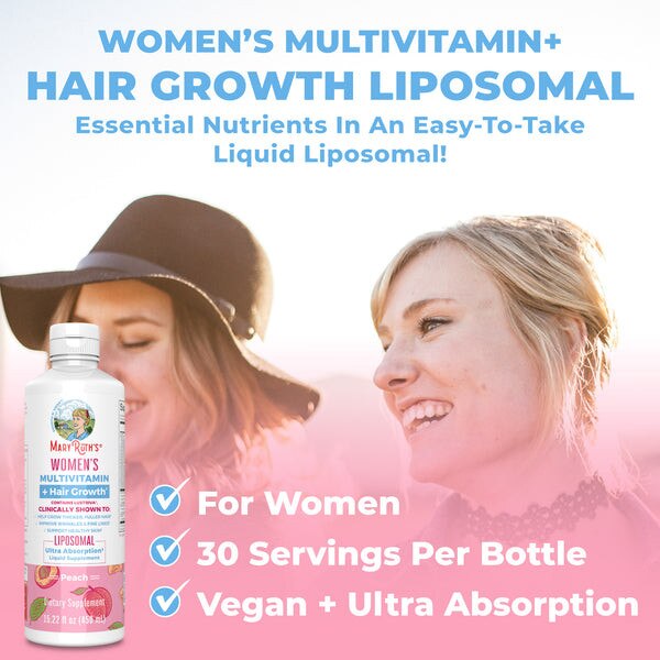 Women's Multivitamin + Lustriva Hair Growth Liposomal | MaryRuth's ...