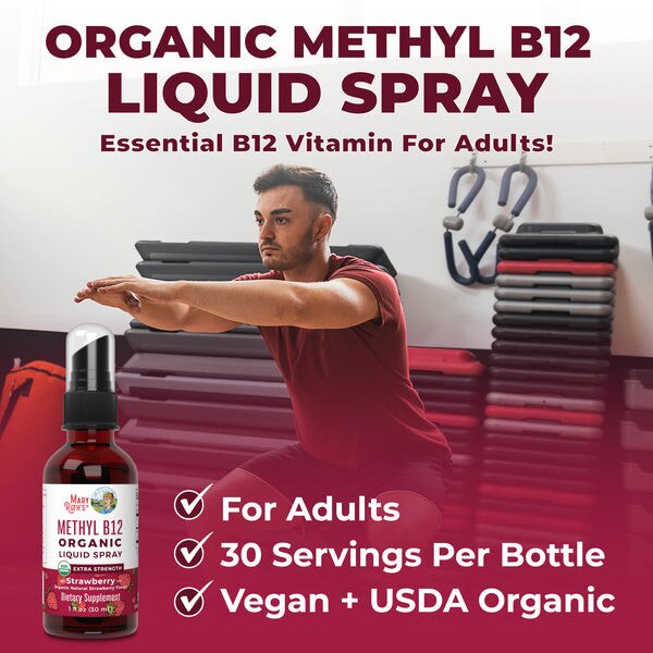 Methyl B12 Organic Spray - Strawberry | MaryRuth's Wholesale